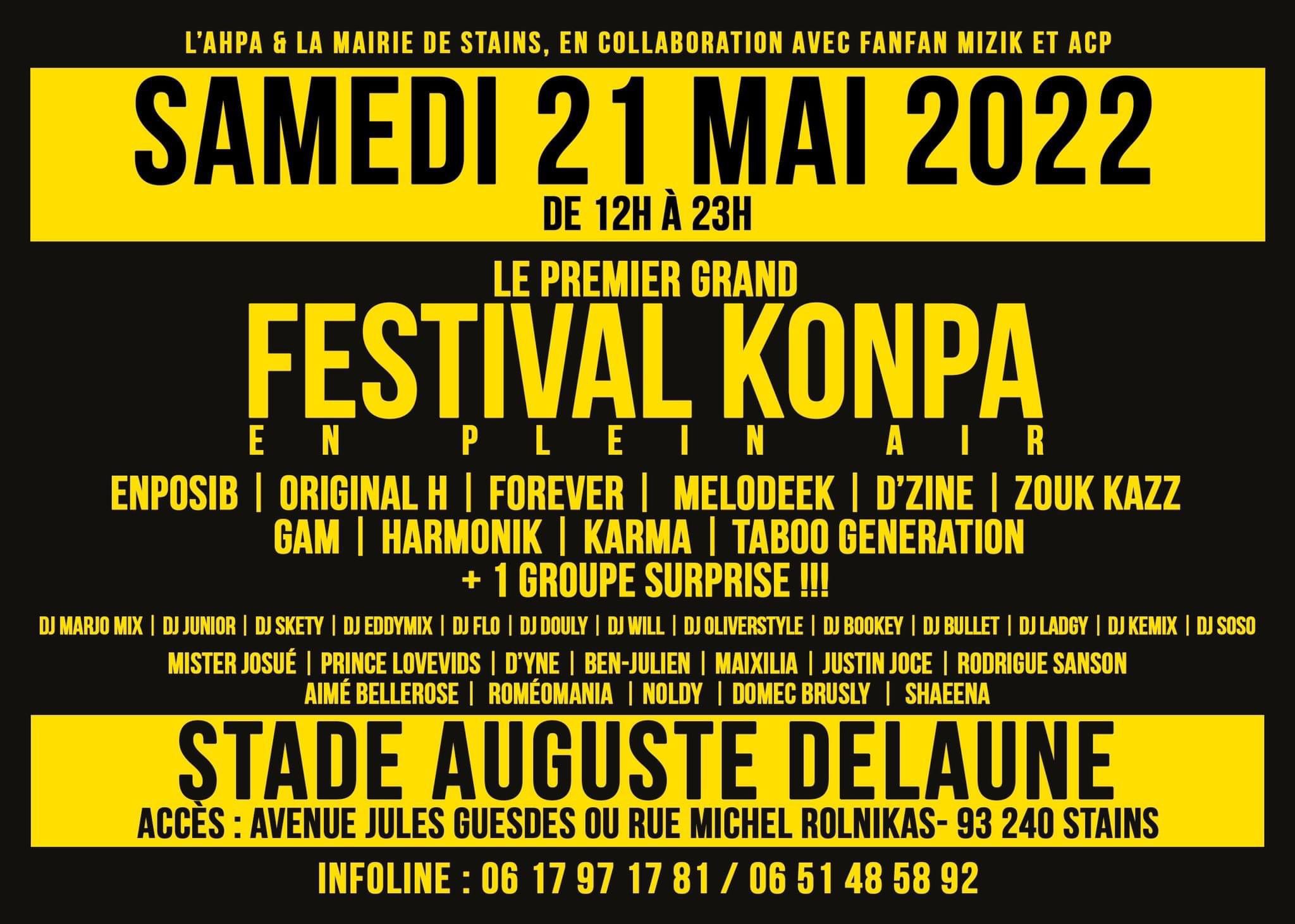 Le premier grand festival konpa dans la ville de Stains, France