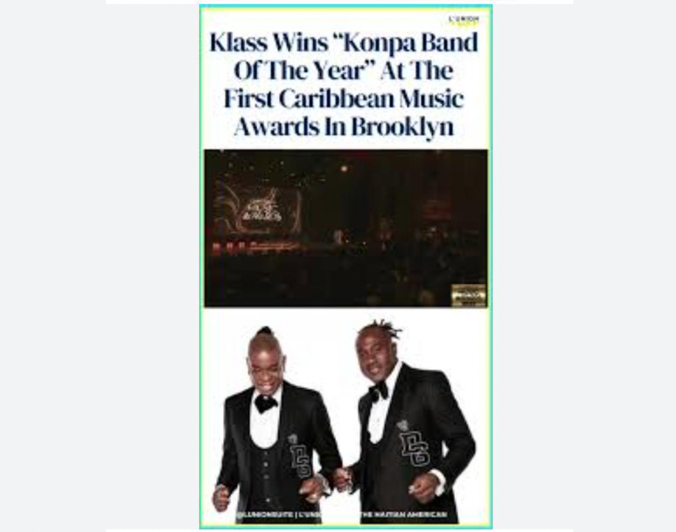 Carribean Music Awards : KLASS remporte le prix du groupe Konpa de l ...