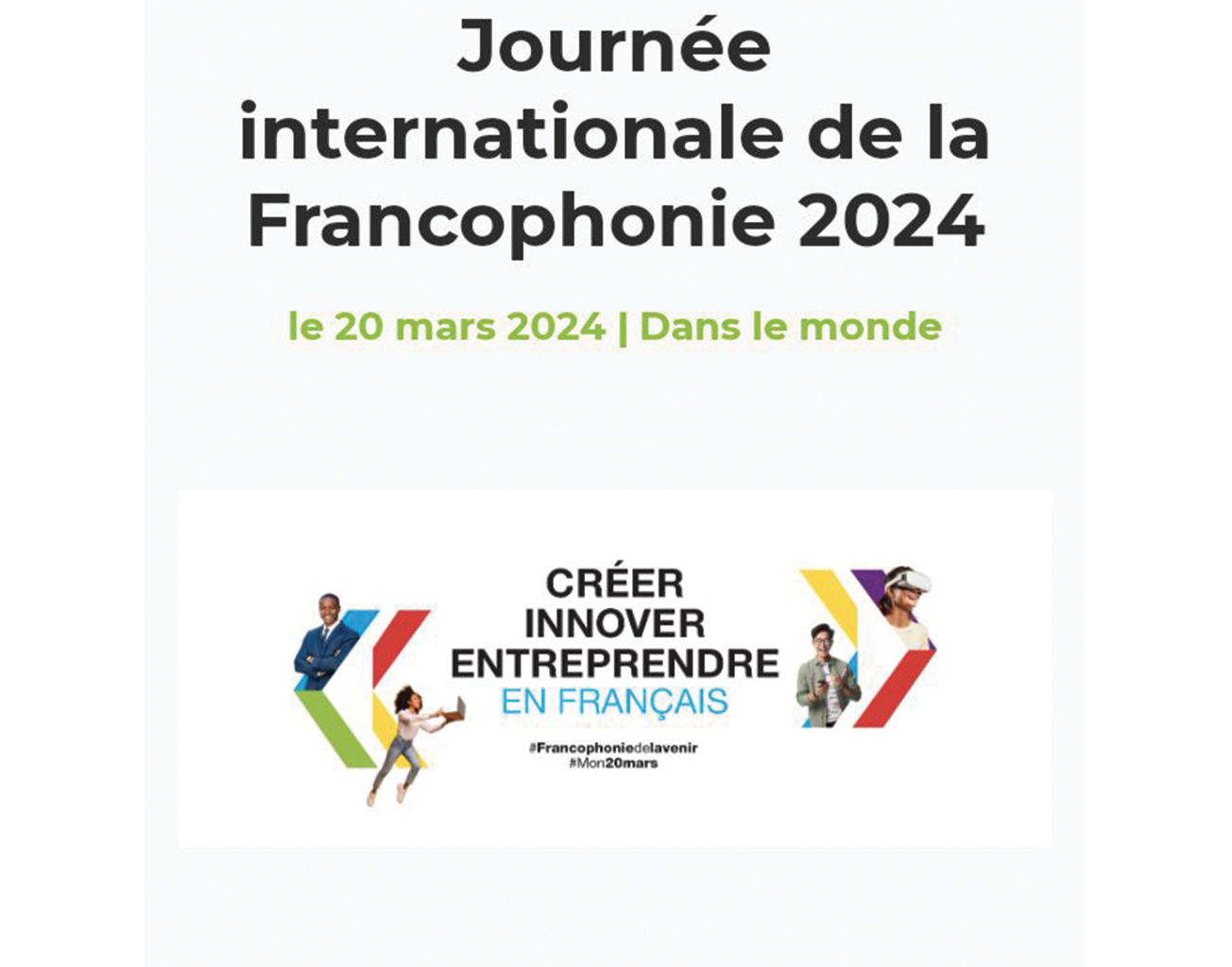 Pour célébrer la fête de la Francophonie