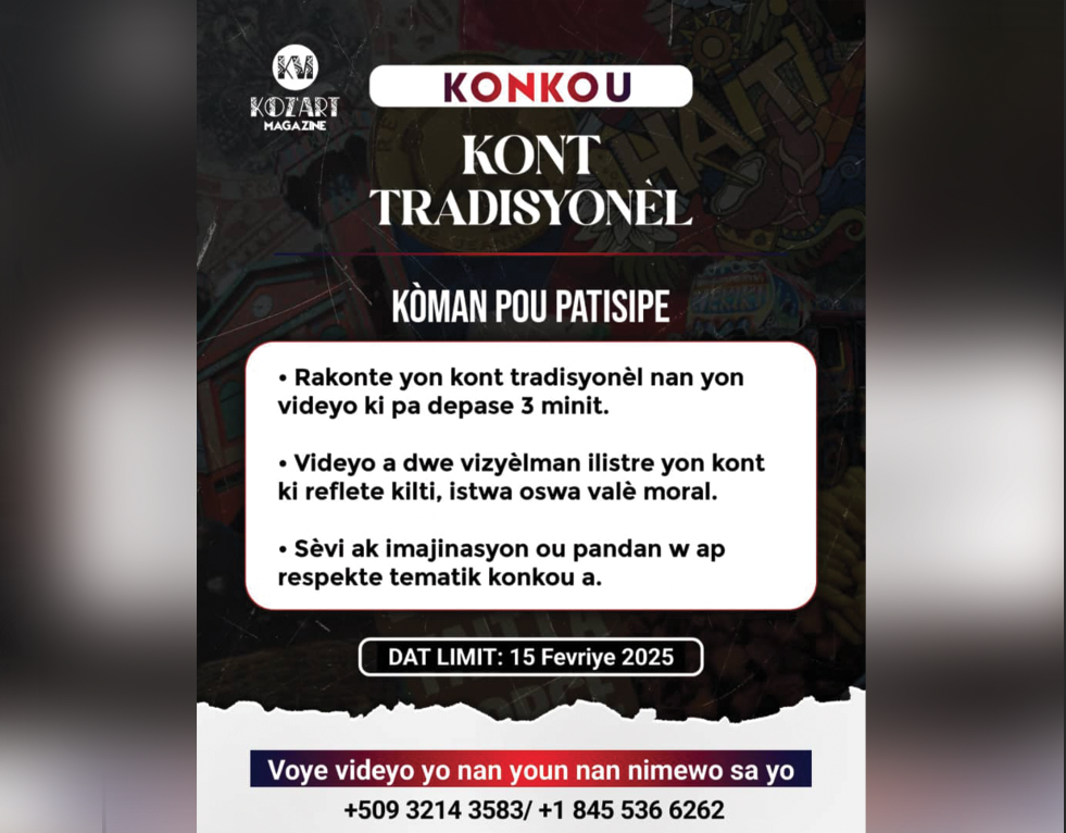 Konkou kont tradisyonèl Koz'Art Magazine: Ann tire kont, san n pa nan kont!