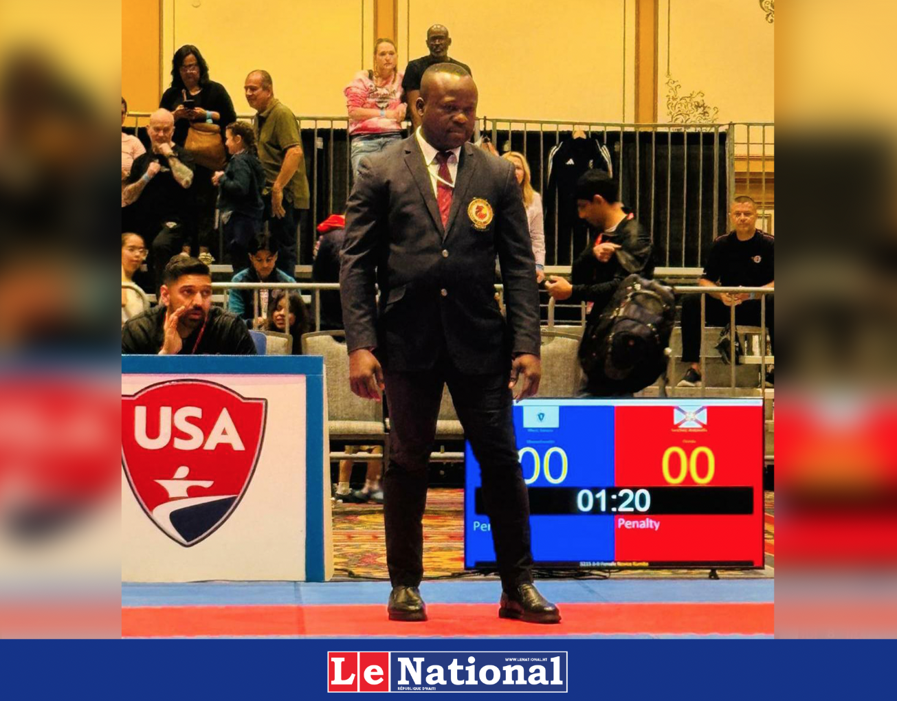 L’arbitre haïtiano-américain Robenson Dorvil a officié dans l’un des ...