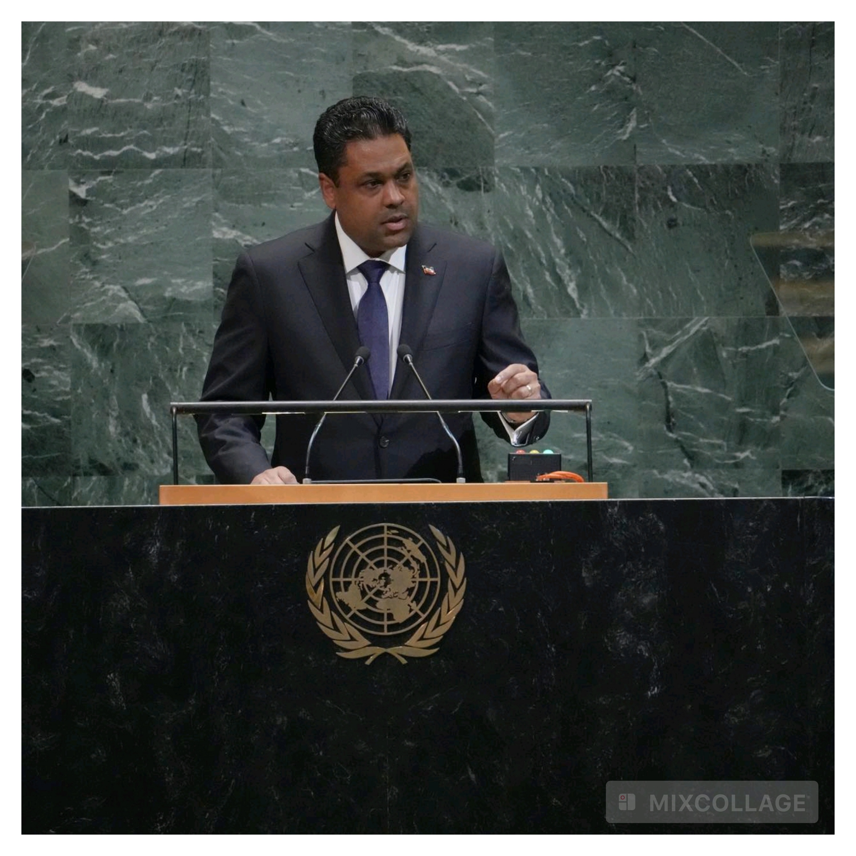 A l’ONU, le président du CPT, Anthony Franck Laurent Saint-Cyr, passe ...